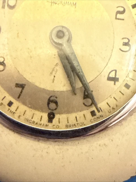 VINTAGE 1940'S-1950'S ORIGINAL Beige Ingraham Watch Co. "Sentinel ...
