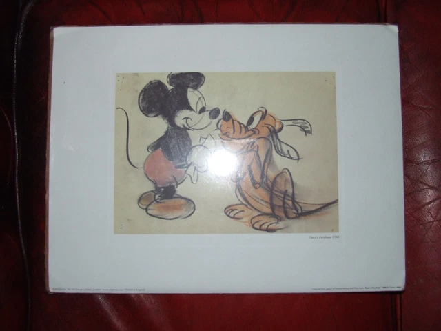 DISNEY PRINT, 'PLUTO'S Purchase' 1948 original sketch of mickey mouse ...