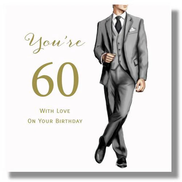 HAPPY 60TH BIRTHDAY Card For Men By Mary Kirkham 6 99 PicClick UK