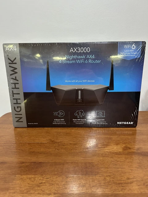 NEW NETGEAR NIGHTHAWK AX4 4-Stream WiFi 6 Router AX3000 RAX35-100NAS ...
