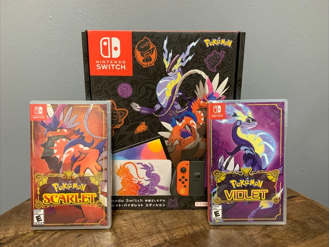 NINTENDO SWITCH OLED Model Pokémon Scarlet and Violet Console + Games ...
