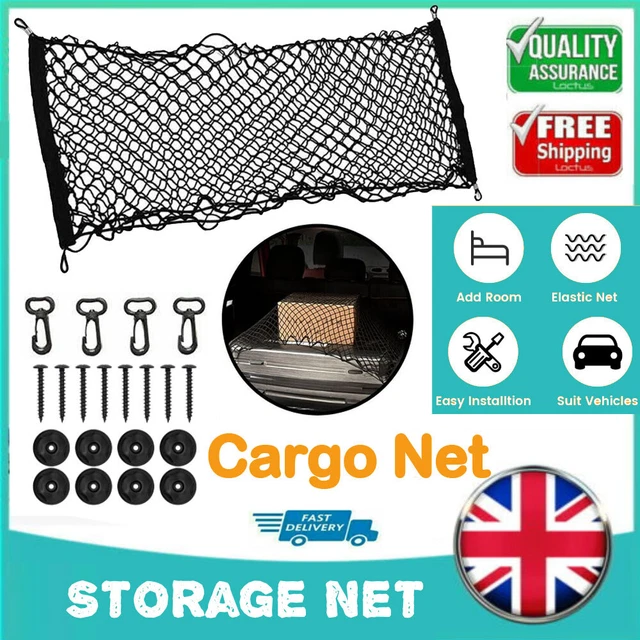 LARGE CAR BOOT Van Truck Cargo Net Bungee Cord Hooks Luggage Roof Rack ...
