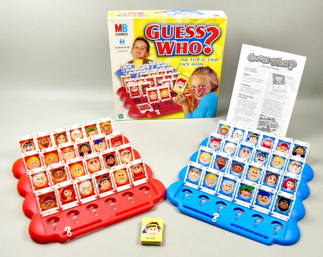 VINTAGE GUESS WHO? Board Game Original Guessing Game by MB 2001 (6 ...