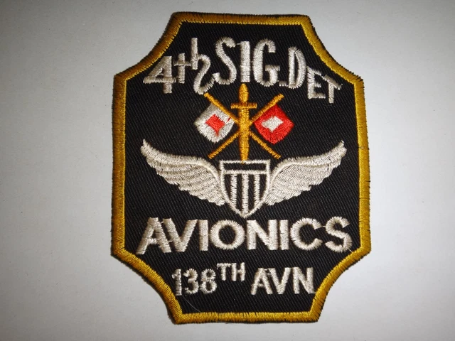 US ARMY 4TH Signal Detachment 138th Aviation Avionik Vietnamkrieg Patch ...