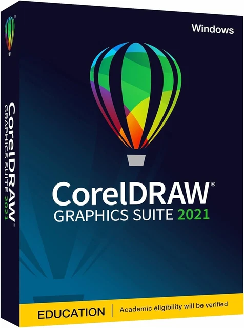 CORELDRAW GRAPHICS SUITE 2021 Windows Disc Official Academic Edition ...