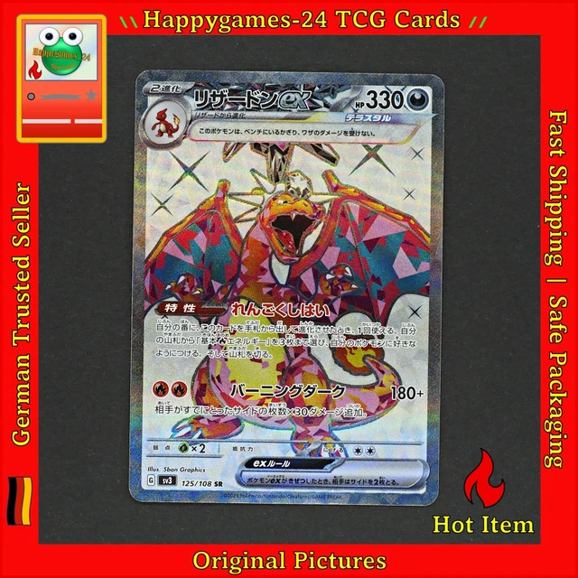 CHARIZARD EX - Carte Pokémon Glurak SR 125/108 sv3 Règle de la Flamme Noire/U58 EUR 9,50 ...