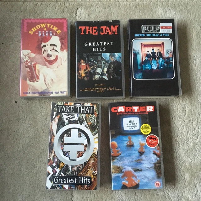 5 VHS MUSIC Video Albums Pulp,the Jam,Blur, CARTER ,take That £6.99 ...