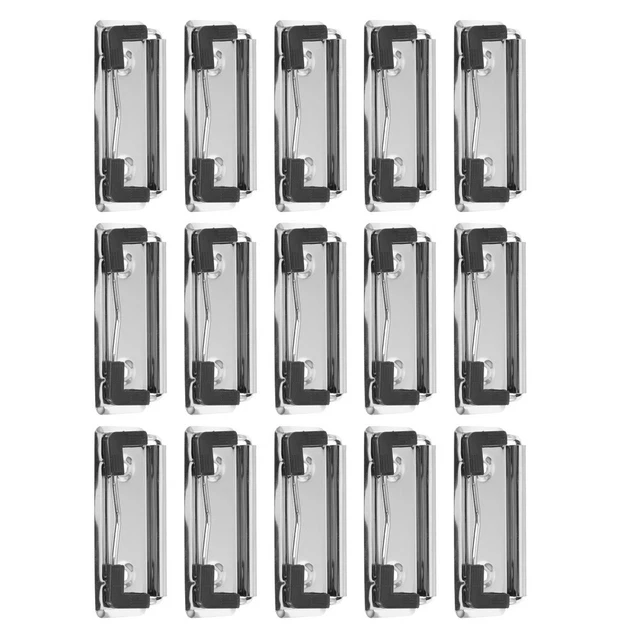 15PCS CLIPBOARD CLIPS Mountable Metal Clip Spring-Loaded File Folder ...