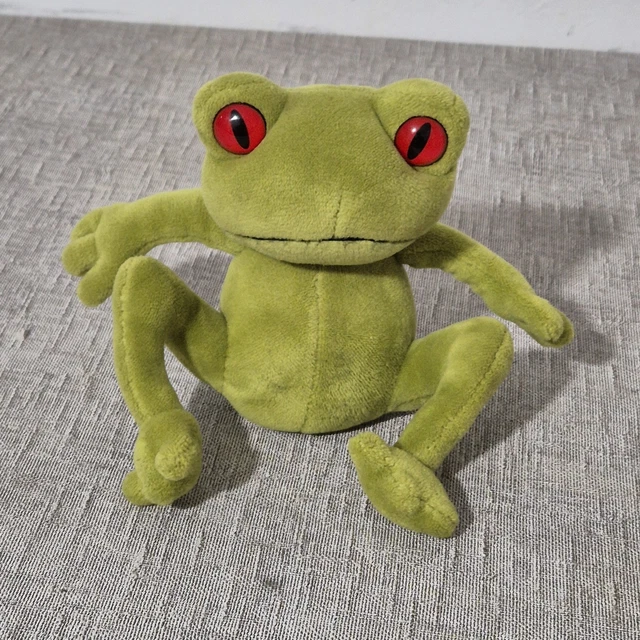 RARE RETIRED JELLYCAT Tad Tree Frog Plush Soft Toy Small Green Made in ...
