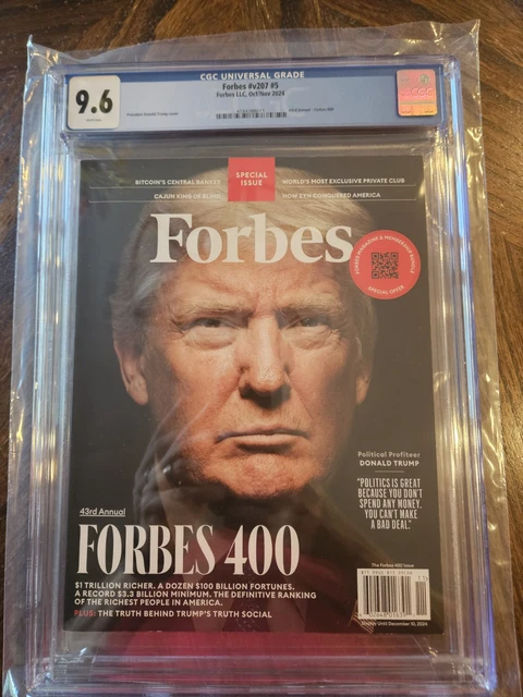 FORBES 400 MAGAZINE Trump December 2024 CGC 9.6 🔥 $930.35 - PicClick CA