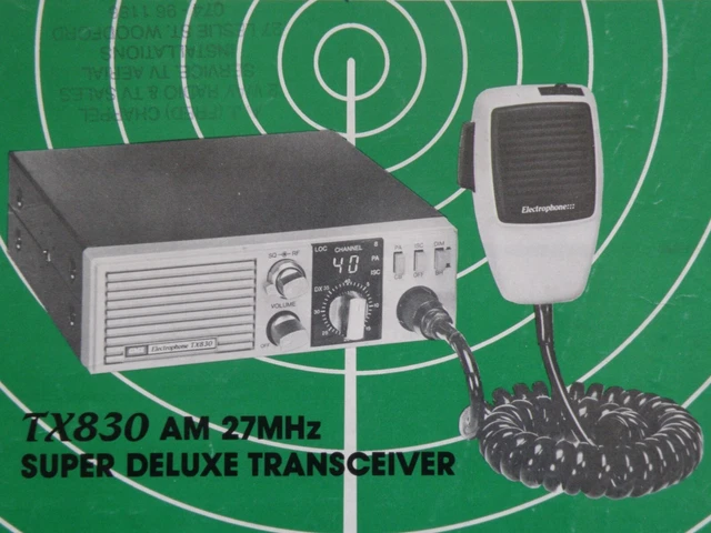 ORIG. SALES &INFO Sheet For Gme Electrophone Tx830 Am 40-Ch Cb Radio ...