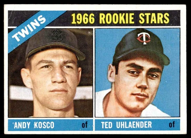 1966 TOPPS TWINS Rookies - Andy Kosco/Ted Uhlaender RC Minnesota Twins ...