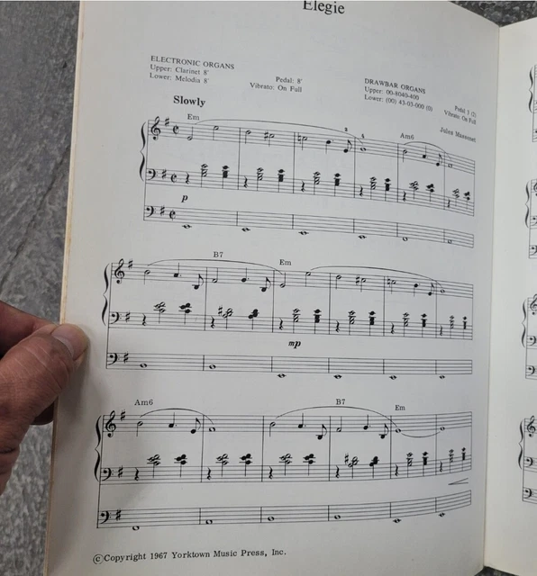 VINTAGE SHEET MUSIC Song Book The Joy Of Organ Music 1967 Nelson Varon ...