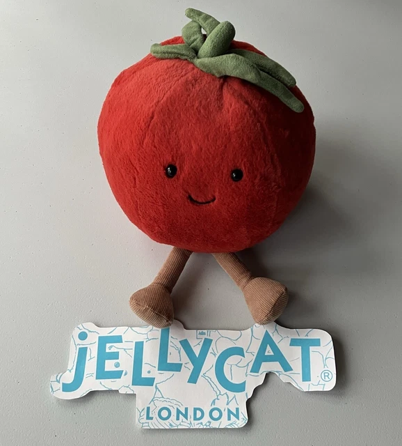 JELLYCAT AMUSEABLE TOMATO Brand New Without Tags Vegetable Fruit Plush ...