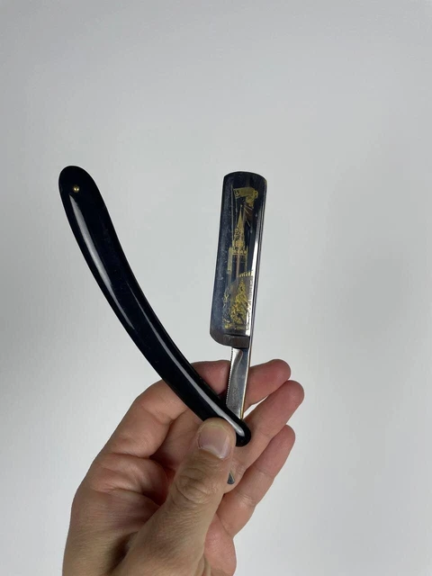 VINTAGE RARE SOVIET RAZOR WITH CASE USSR Gilding Engraving Kremlin 1954 ...