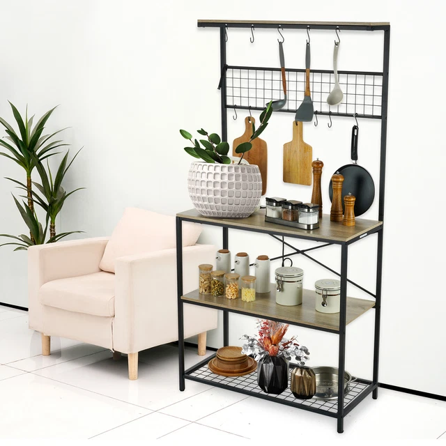 VEVOR SUPPORT POUR Micro-Ondes Étagère de Rangement de Cuisine 4 Niveaux 84x40cm EUR 75,99 ...