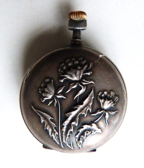 BOITIER MONTRE GOUSSET Art Nouveau fin 19e siècle nénuphar signé ...