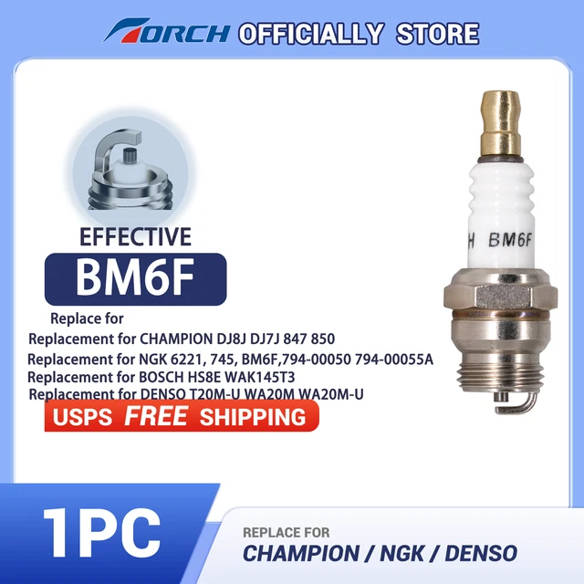 TORCH BM6F SMALL Engine Spark Plug for NGK 6221 BM6F 794-00050 794 ...