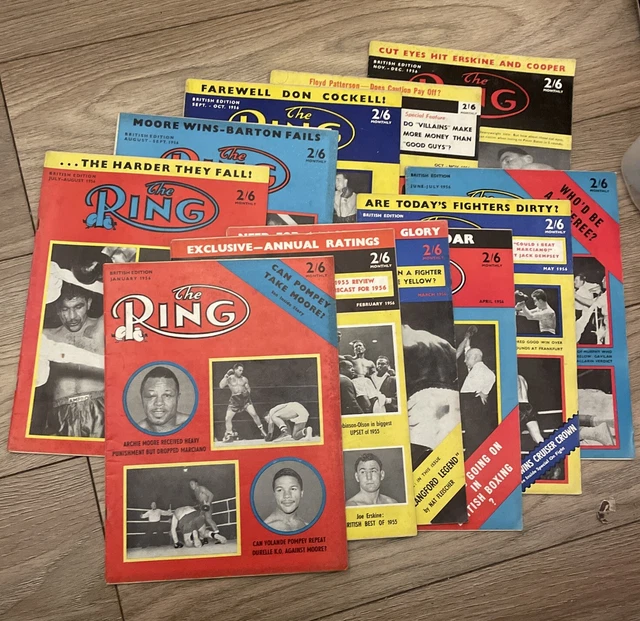 VERY RARE VINTAGE The Ring Boxing Magazine 11 Issues From 1956 £30.00 ...