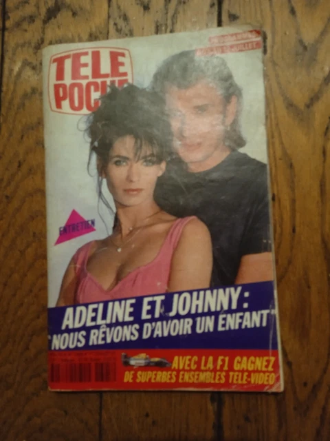 MAGAZINE TÉLÉ POCHE de 1991 - Adeline et Johnny Hallyday EUR 4,00 ...