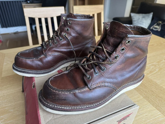 RED WING MOC Toe 1907 Boots Copper UK9 £125.00 - PicClick UK