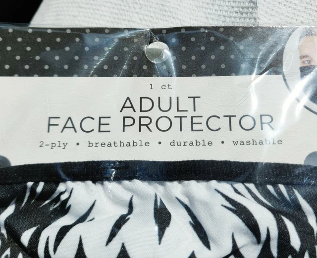 ZOMBIE FACE MASK PROTECTOR Adult Halloween costume accessory creepy ...