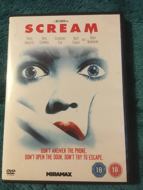 SCREAM DVD (2001) David Arquette, Craven (DIR) cert 18 FREE Shipping ...