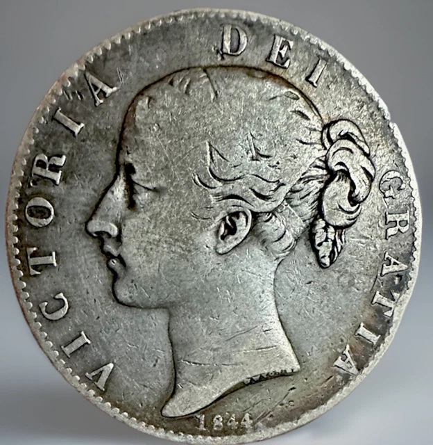 VICTORIA 1844, SILVER Crown £1.00 - PicClick UK