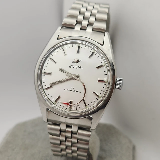 OROLOGIO VINTAGE ENICAR Ocean Pearl da Uomo a Carica Manuale Rocket ...