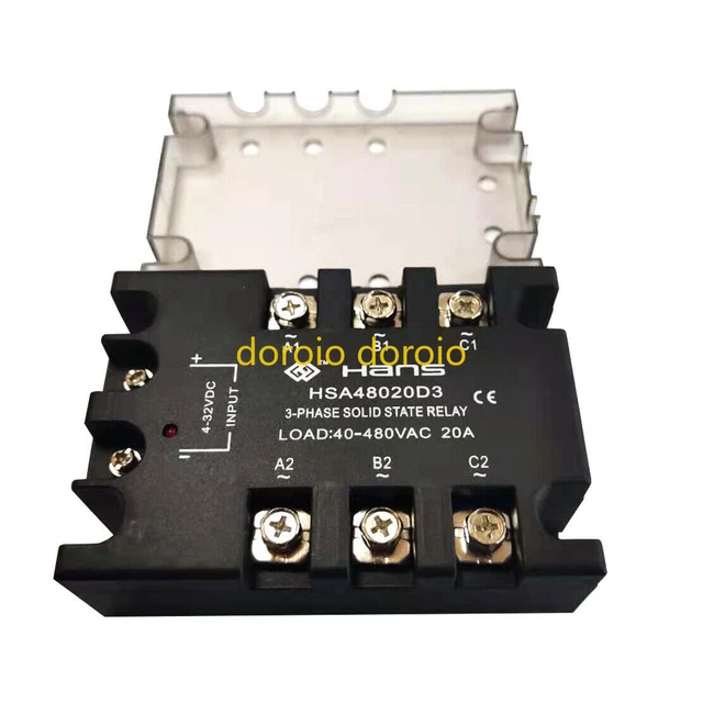 THREE-PHASE SOLID STATE relay 20A~30A DC-AC 4-32VDC/40-480VAC $33.68 ...