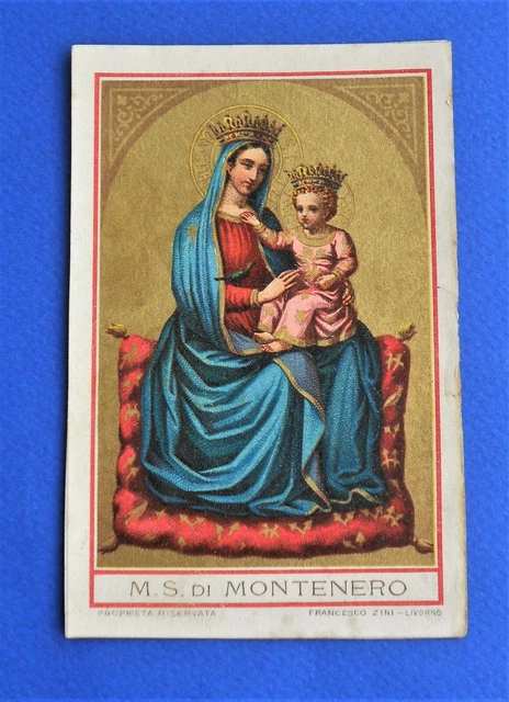 SANTINO HOLY CARD Maria SS di Montenero Santuario Livorno Zini EUR 5,50 ...