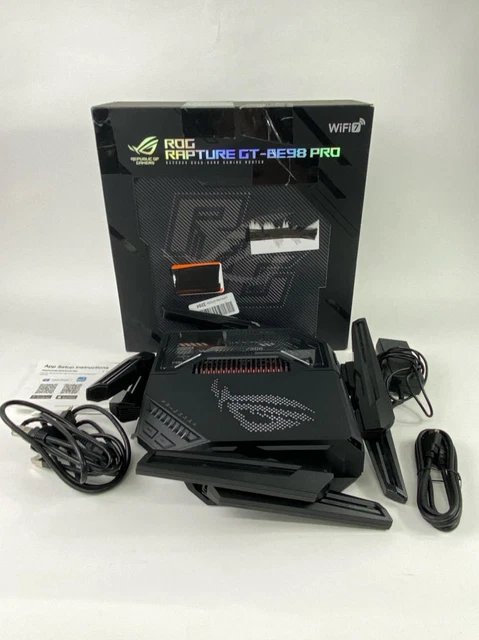 ASUS ROG RAPTURE GT-BE98 PRO First Quad-Band WiFi 7 Gaming Router $420. ...