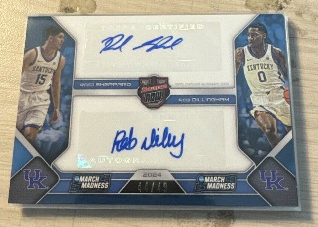 2024 BOWMAN U Now March Madness Reed Sheppard / Rob Dillingham Dual ...