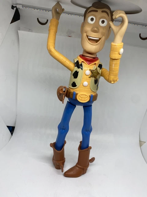 DISNEY TOY STORY Sheriff Woody Push Button Spinning Arm Doll Thinkway ...