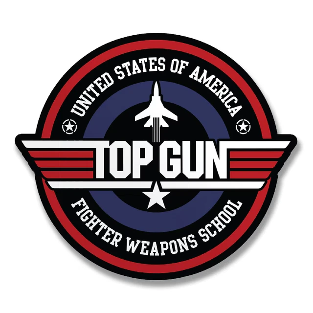 TOP GUN 1986 United States America Fighter Weapons School 10cm Sticker ...