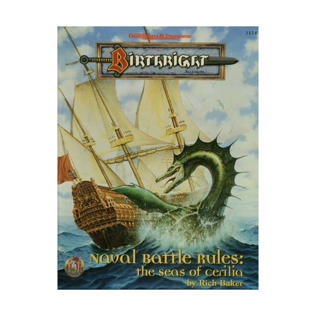 RÈGLES DE COMBAT Naval TSR Birthright - Les Mers De Cerilia SW (VG+ ...