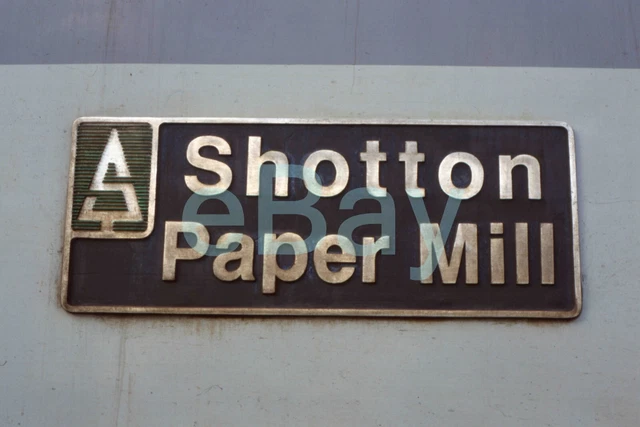 35MM RAILWAY SLIDE of 56033 Shotton Paper Mill nameplate Copyright to ...