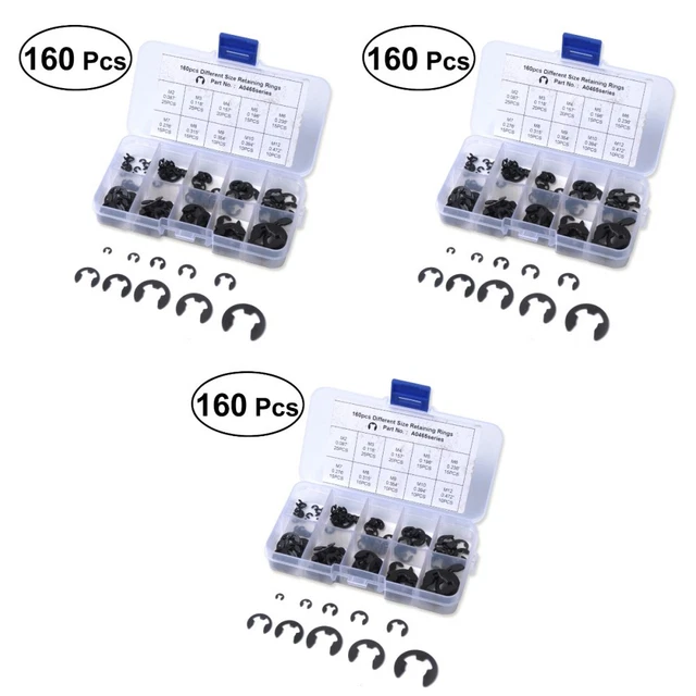 3 PACK CLIPS, Clamps & Rings External Circlip Snap Assortment Retaining ...