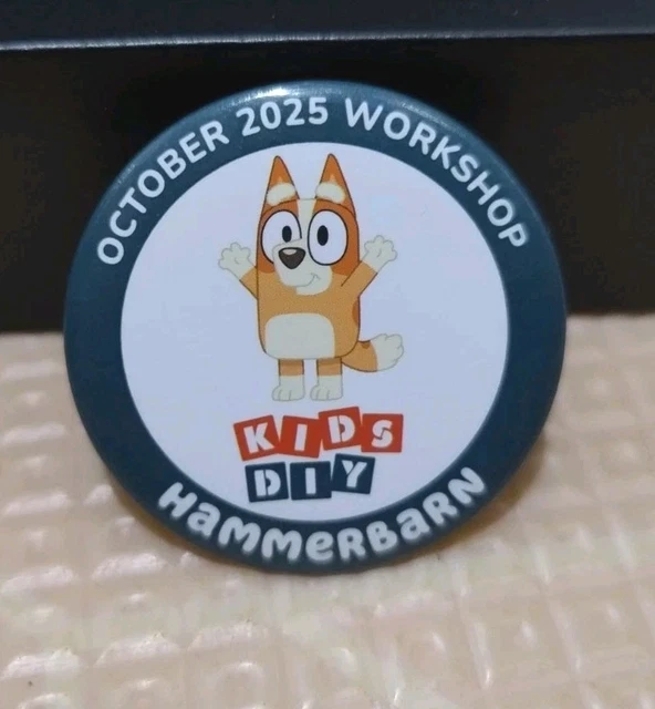 BLUEY HAMMERBARN BUNNINGS Kids DIY October 2025 Badge - New £2.97 ...