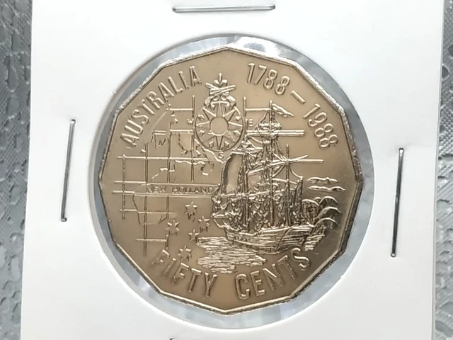 🔥 1988 AUSTRALIAN Bicentenary Commemorative 50 Fifty Cent Coin ...