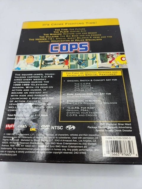 COPS THE COMPLETE Animated Series Dvd 4 Disc Box Set Shout Factory Dic ...