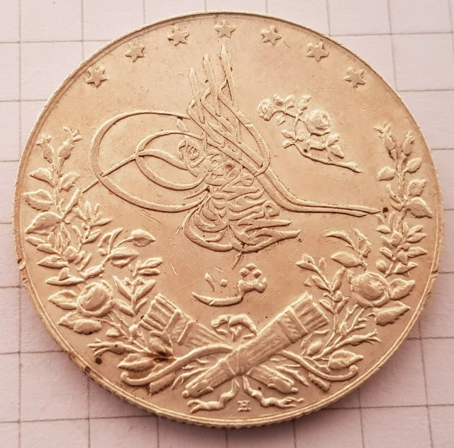 OTTOMAN EGYPT 10 Qirsh AH 1293/27-33 AU Silver Coin £149.99 - PicClick UK