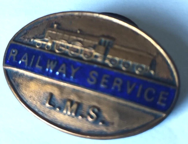WW2 BRASS LMS Railway Service Badge by Fattorini Birmingham - No ...