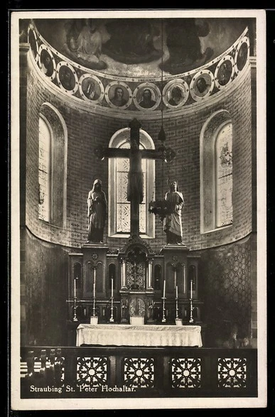 CARTOLINA STRAUBING, ALTARE maggiore di San Pietro EUR 5,00 - PicClick IT