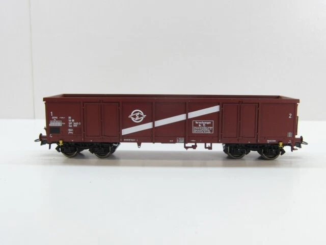 PIKO H0 47475 D langer Hochbordwagen, DR -RARITÄT- DC, KKK NEM, NEU o ...