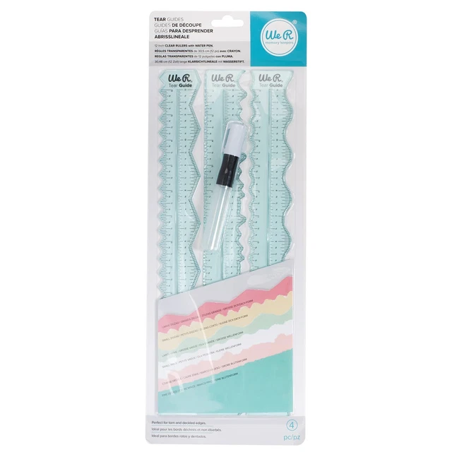 WE R MEMORY Keepers Rulers and Tear Guide, Easy to Tear and Deckle ...