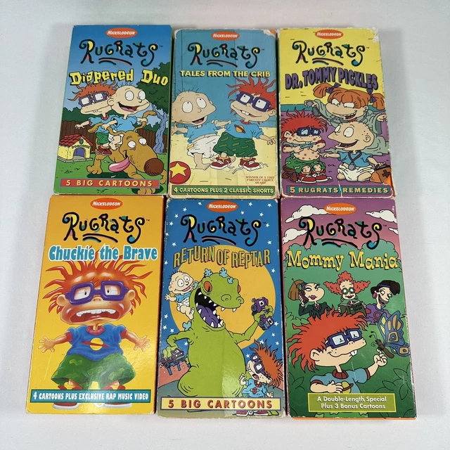 6-RUGRATS NICKELODEON VHS Lot Nick Jr. Reptar Chuckie Tommy Cribs Mommy ...