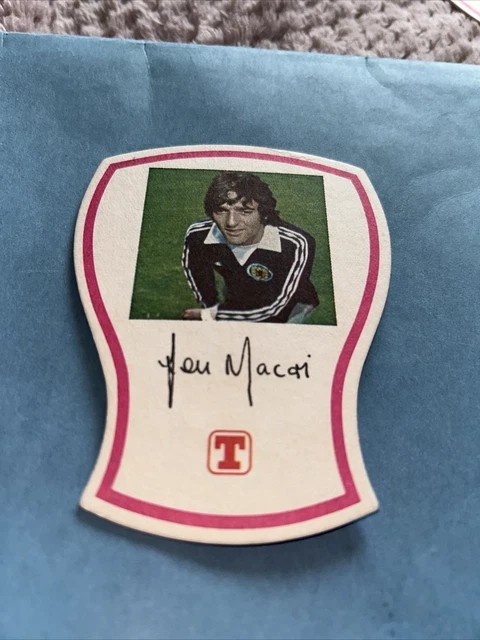 RARE 1977-78 DAVID STEWART LEEDS UTD FC & SCOTLAND BEER MAT TENNENT'S ...