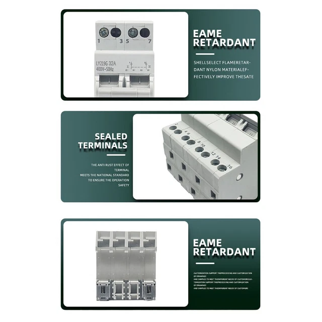 MANUAL TRANSFER ISOLATION Switch IEC/EN60947 3 Standard Rated Voltage ...