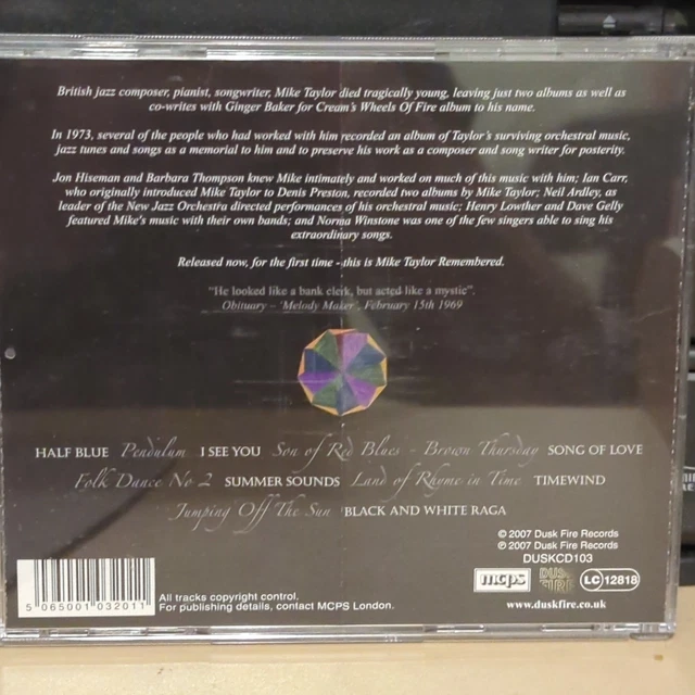 MIKE TAYLOR REMEMBERED CD 2007 $82.18 - PicClick AU
